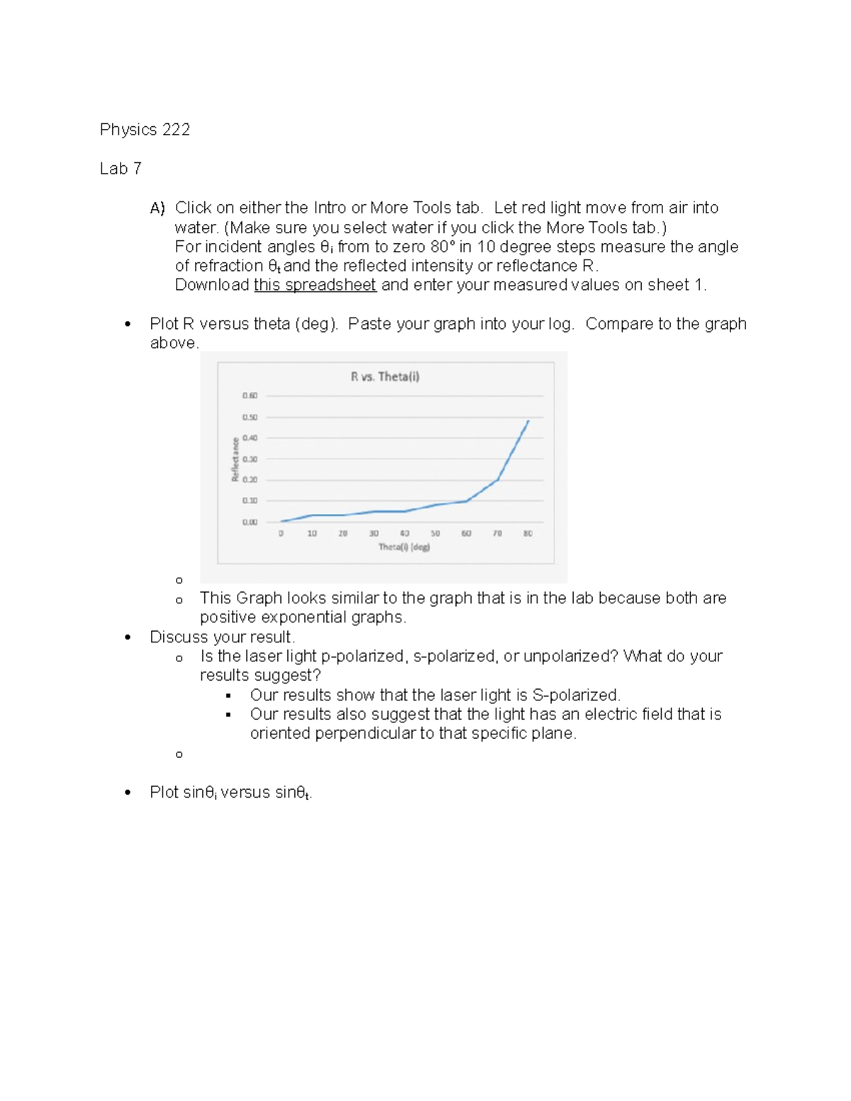 Physics lab 7 - Physics 222 Lab 7 A) Click on either the Intro or More ...