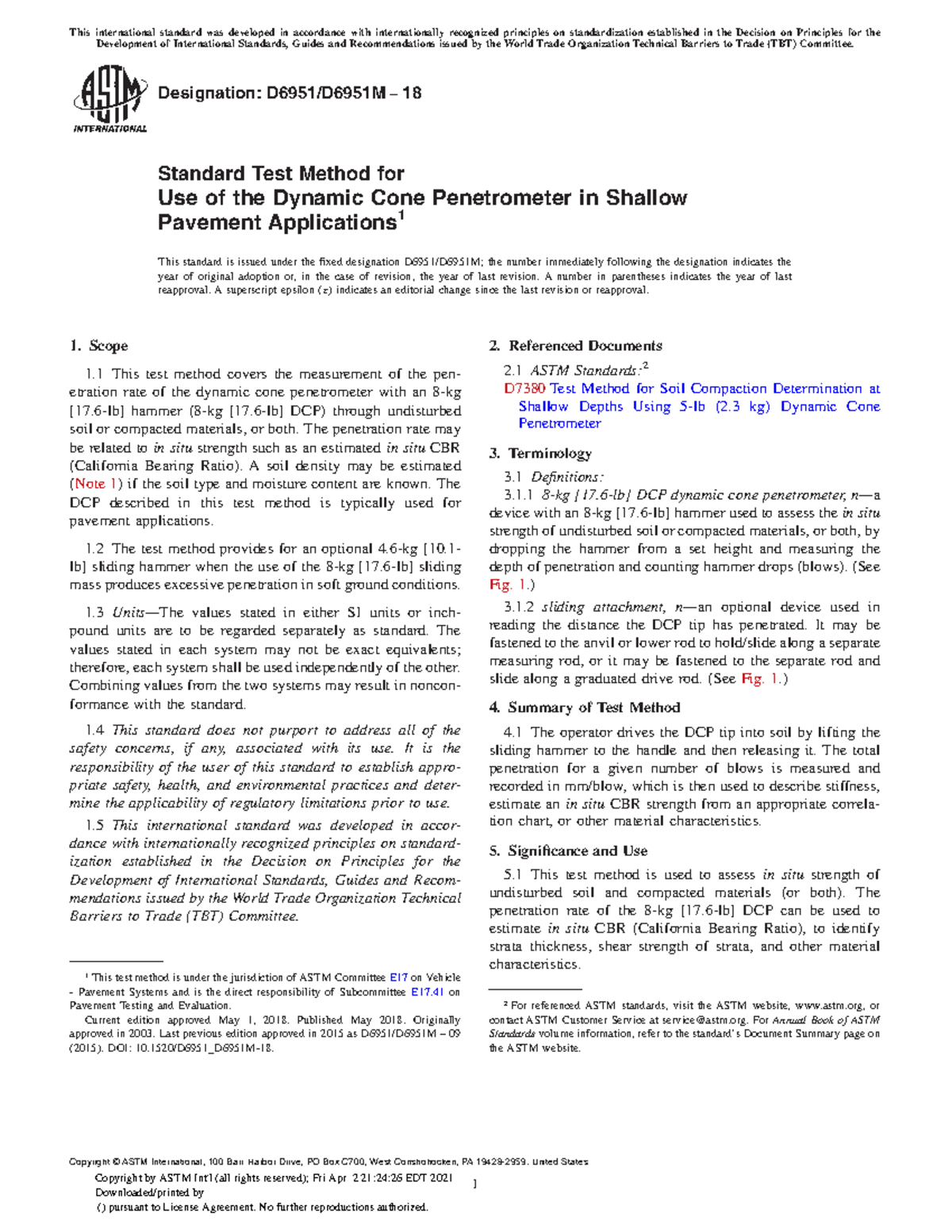 D6951D6951M - Designation: D6951/D6951M − 18 Standard Test Method for ...
