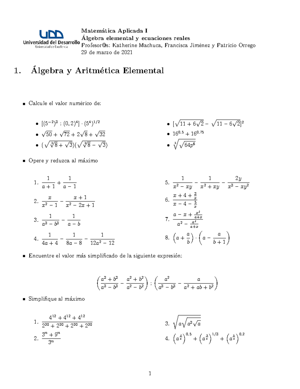 guias ejercitacion repaso ll matematicas aplicadas 1 - Matemática ...