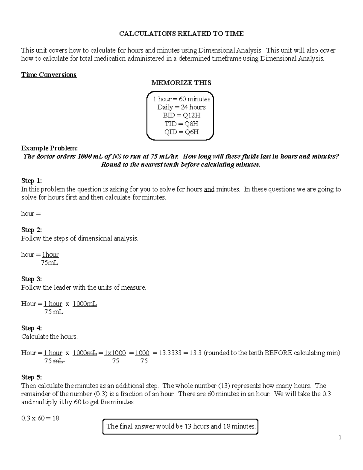 Calculations Related to Time-8-1-1 - CALCULATIONS RELATED TO TIME This ...