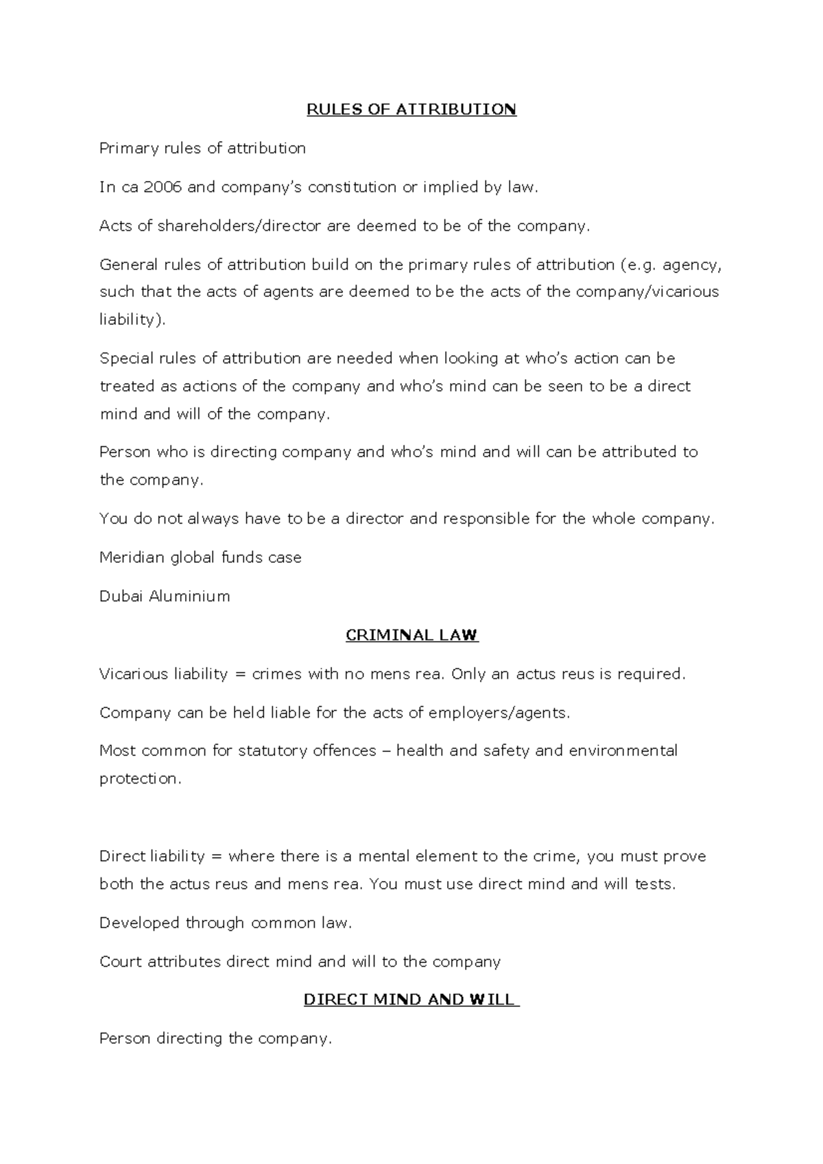 Rules OF Attribution - RULES OF ATTRIBUTION Primary rules of ...