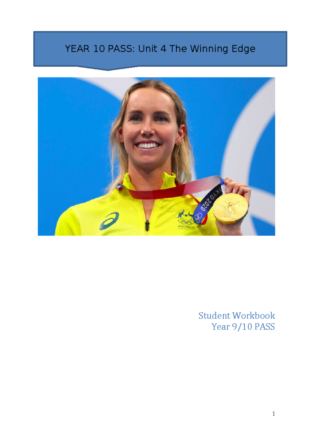 The winning edge PASS T4 - Student Workbook Year 9/10 PASS YEAR 10 PASS ...