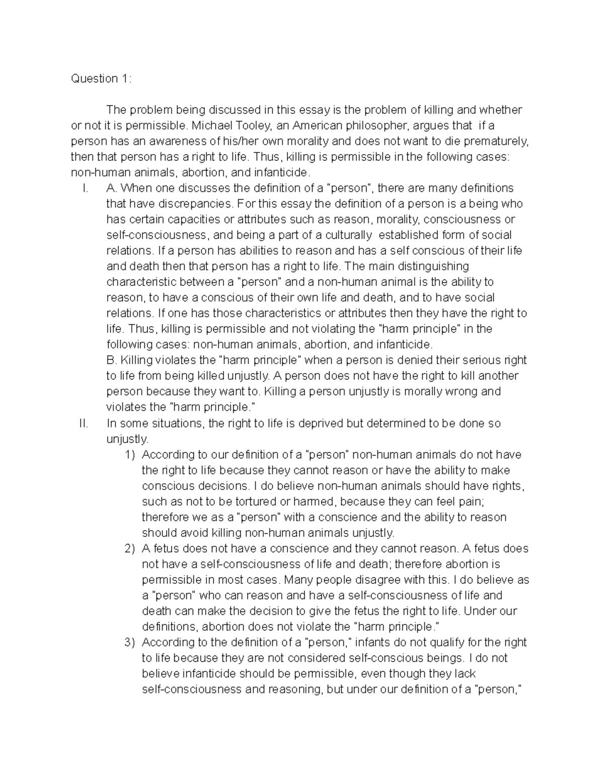 Exam 2 - essays - Question 1: The problem being discussed in this essay ...