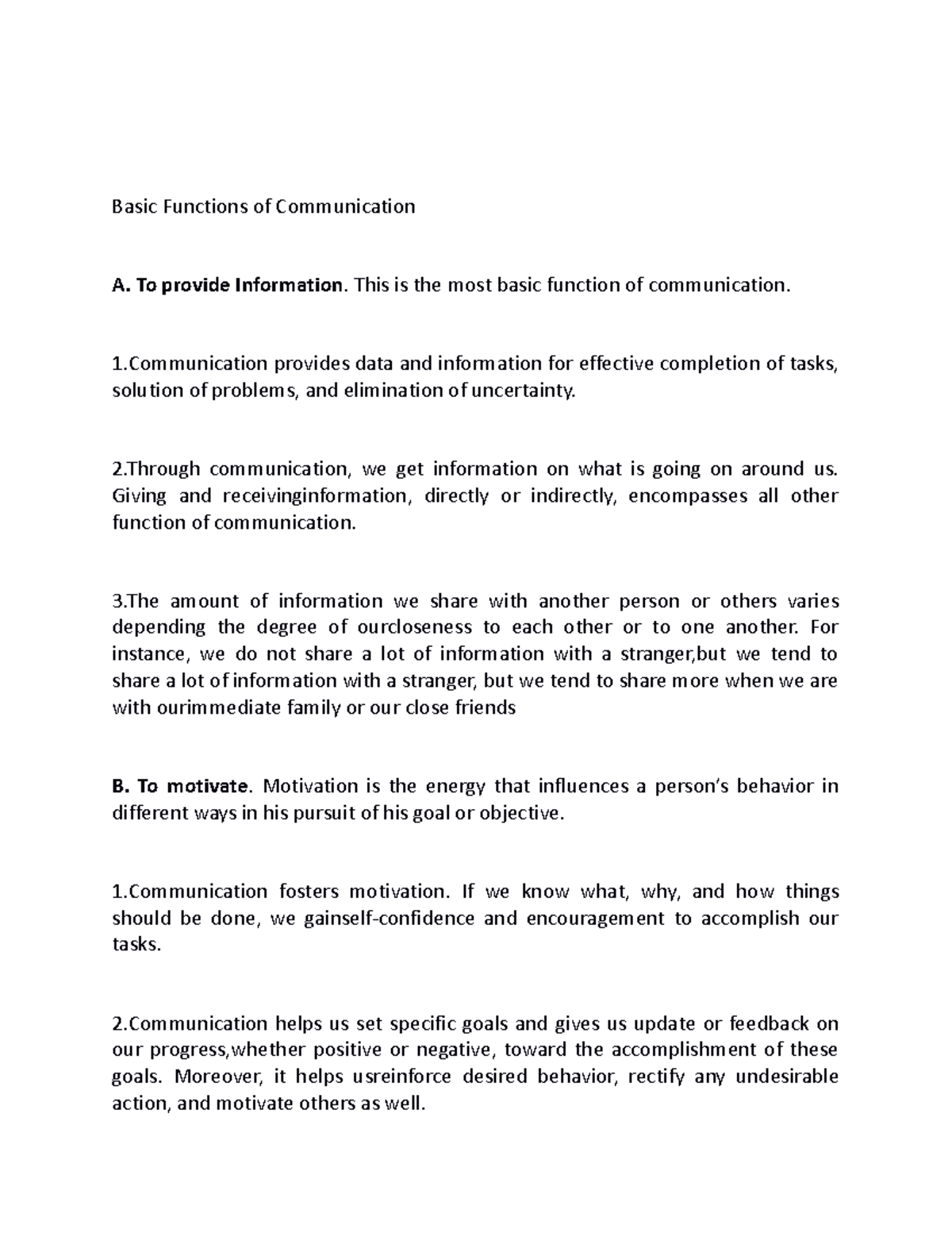 Basic Functions-WPS Office - Basic Functions of Communication A. To ...