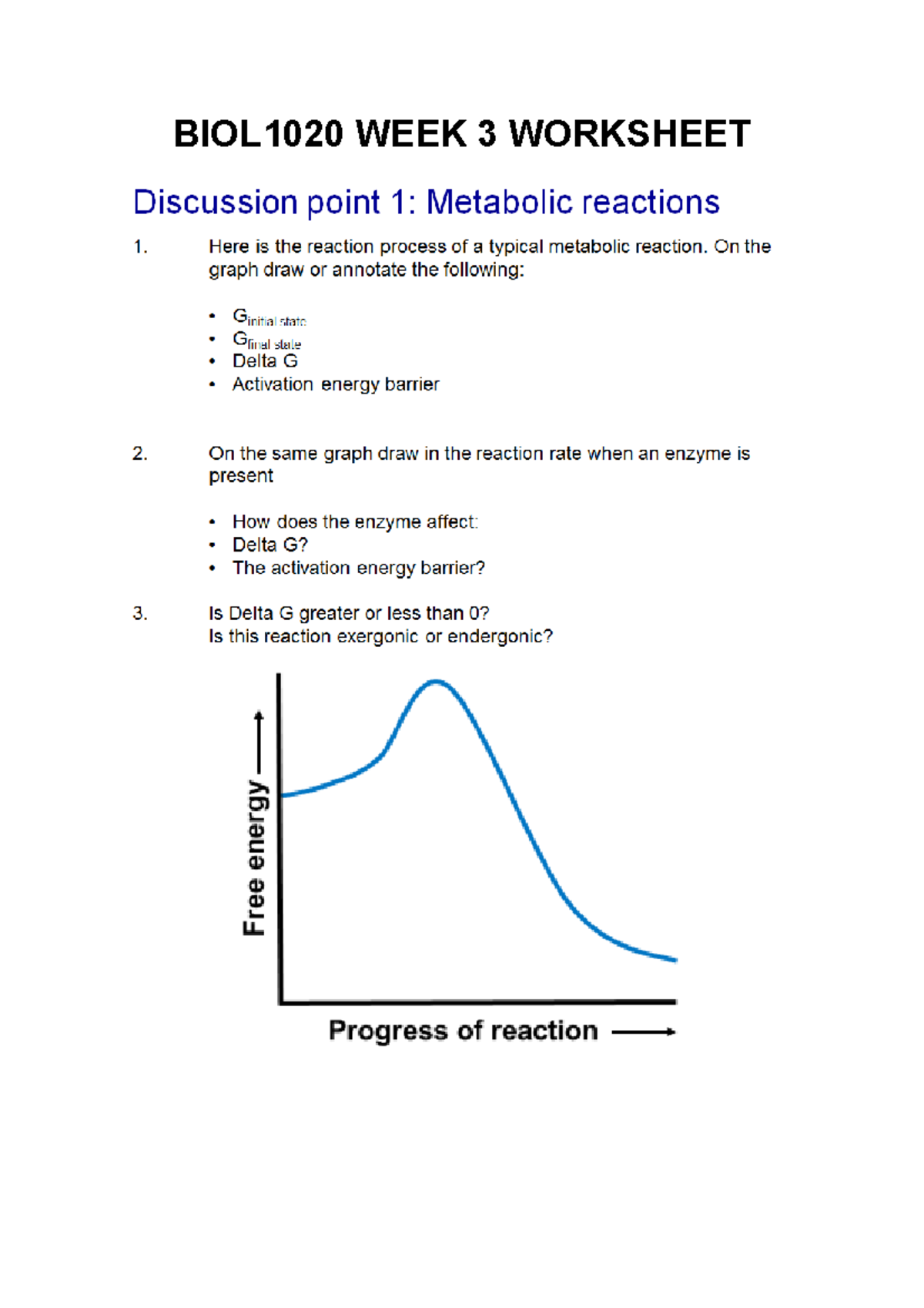 BIOL1020 tutorial 09.03.21 worksheet - BIOL1020 WEEK 3 WORKSHEET ...