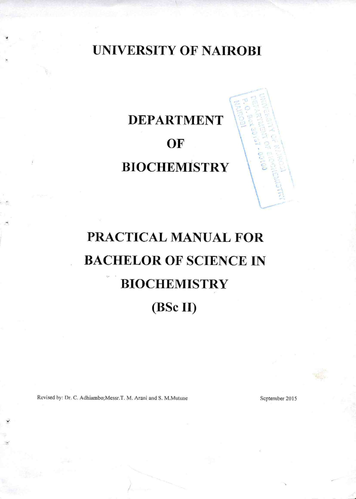 BSC 2 Biochemistry - Nice one - Social chemistry - Studocu