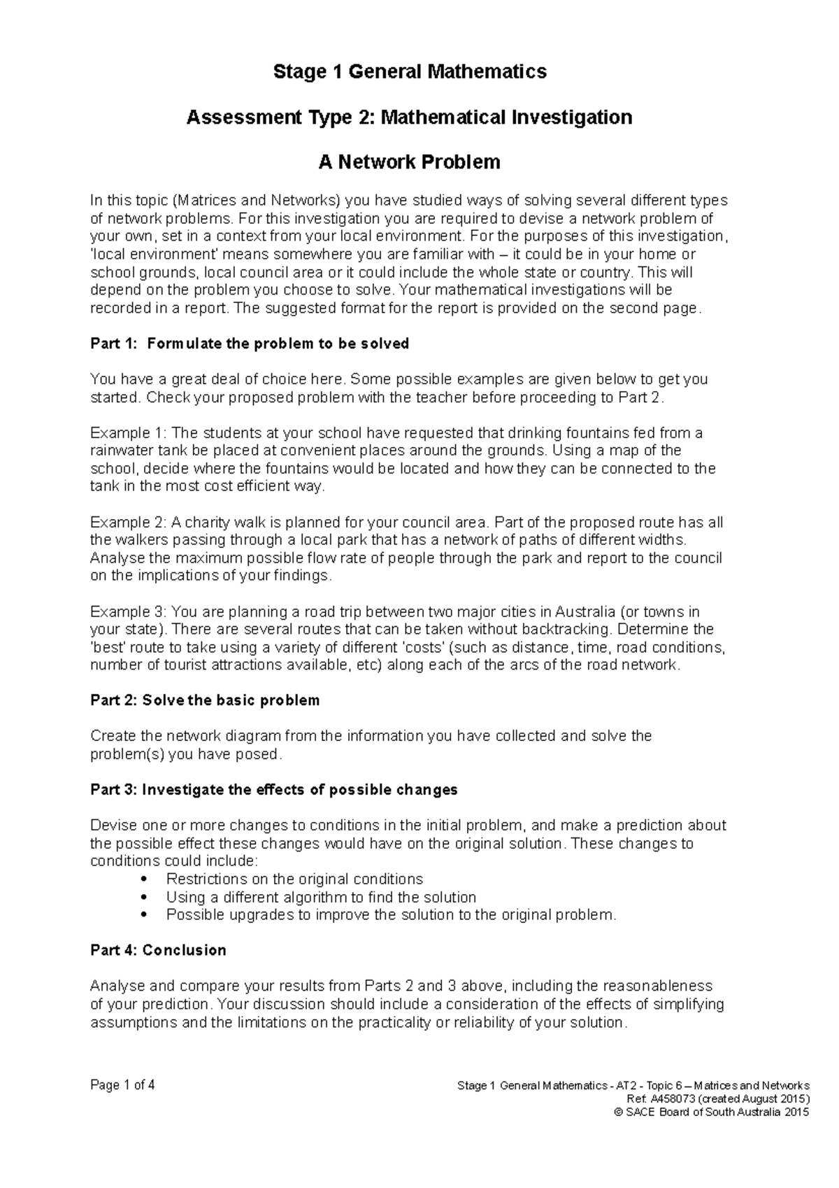 The Perfect art of stealth - Stage 1 General Mathematics Assessment ...