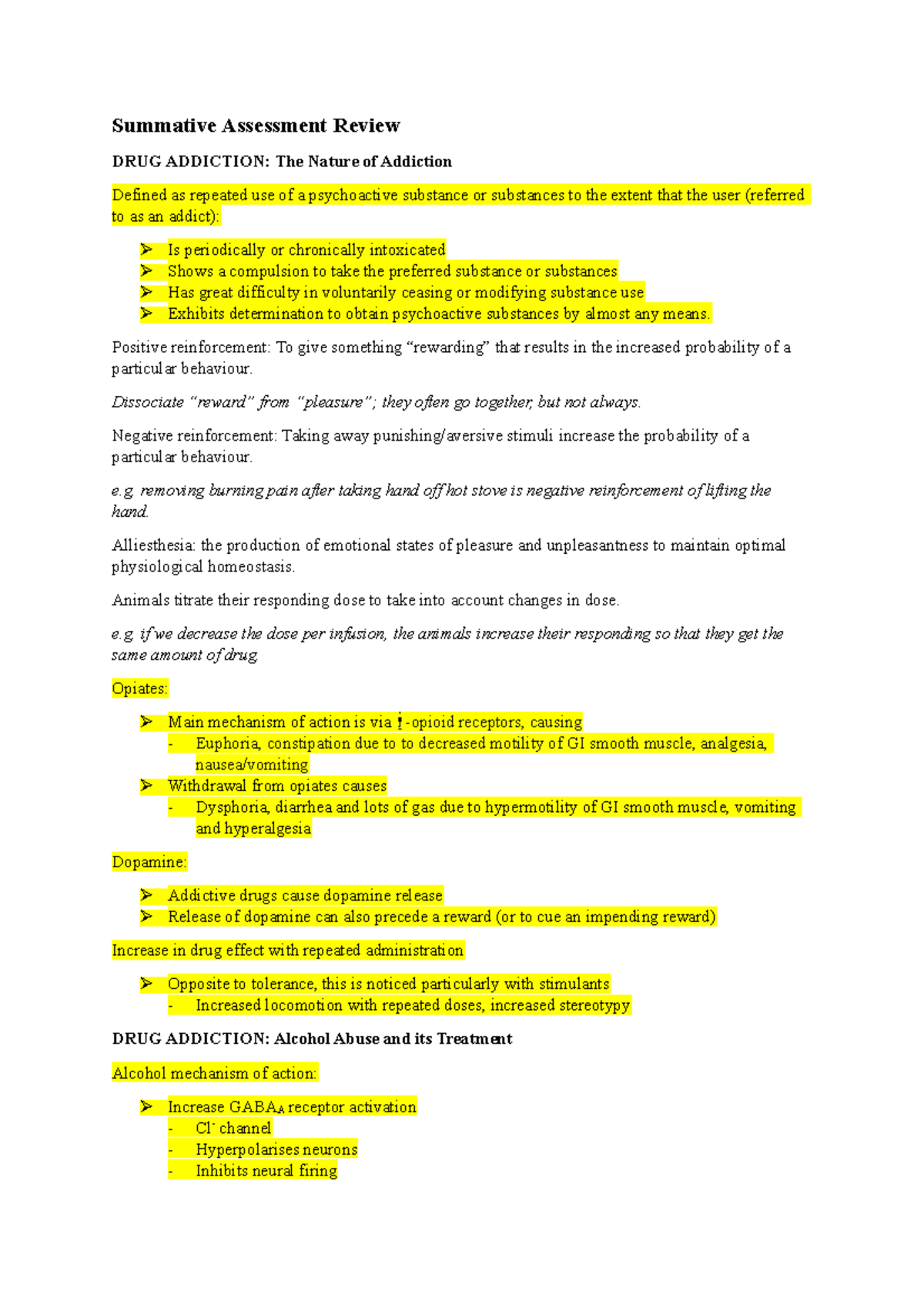 Summative 2 Review - Summary Foundations Of Pharmacology - Summative ...