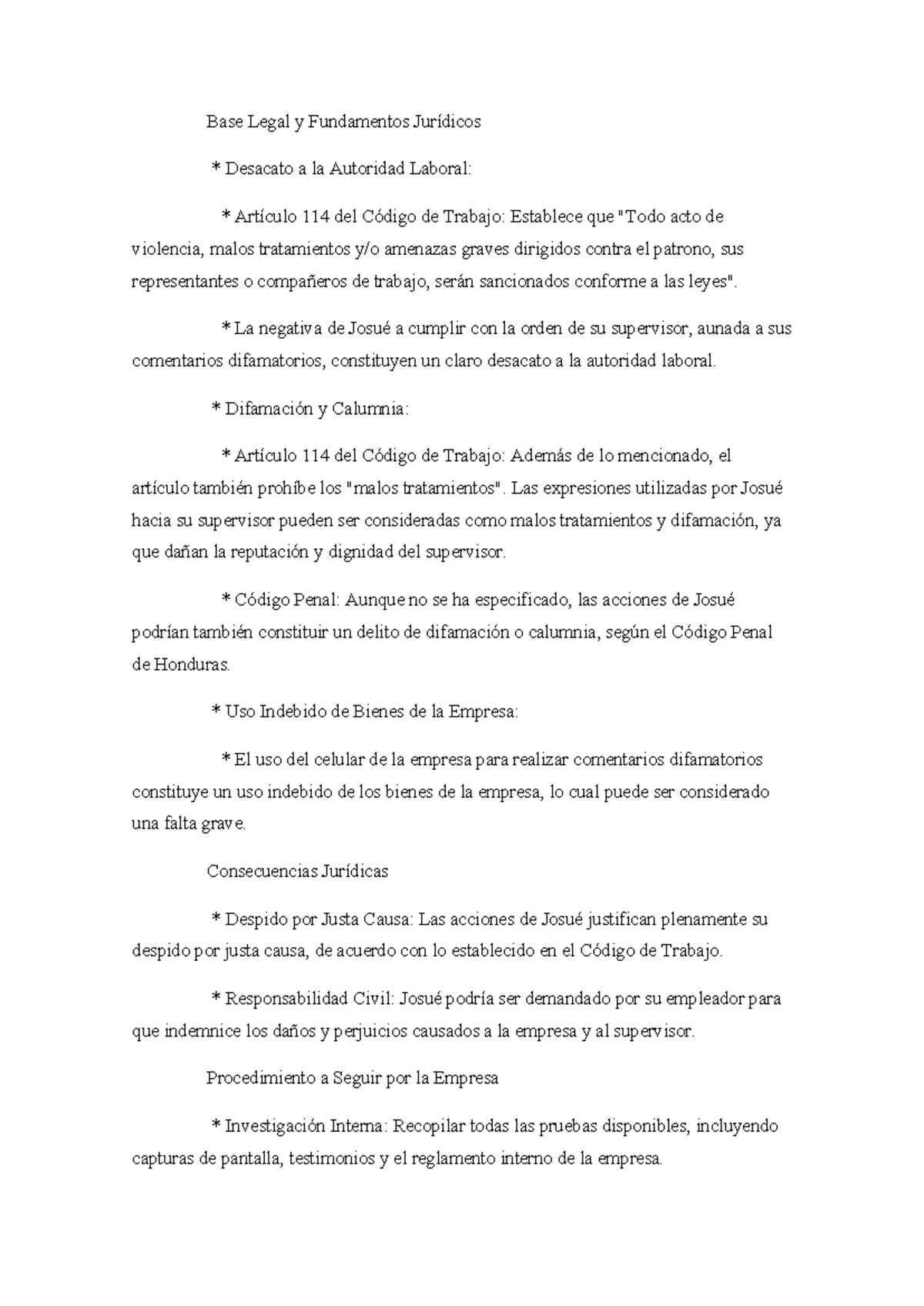 Base Legal y Fundamentos Jurídicos - Base Legal y Fundamentos Jurídicos ...