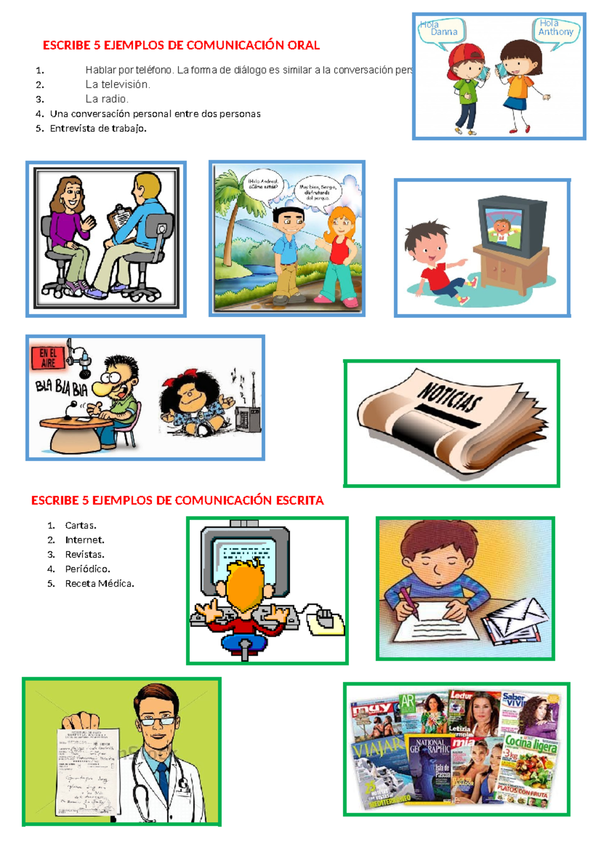 Comunicacion ORAL Y Escrita - Lengua y comunicación - ESCRIBE 5 ...