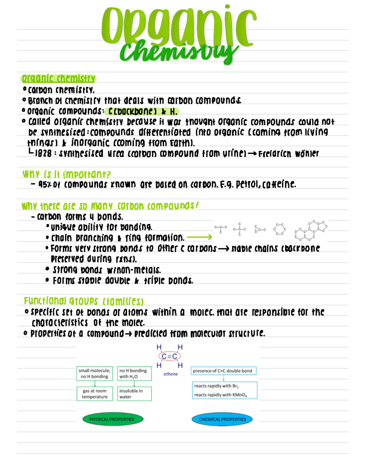 Chemistry 2 Notes week 5 - organicchemistry 0 carbonchemistry . 0 ...