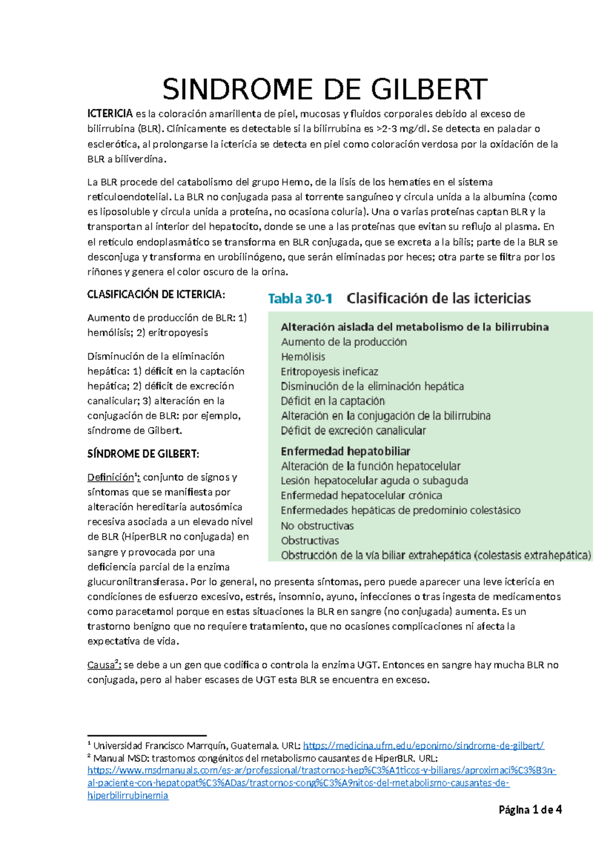 Hepato - Sindrome DE Gilbert - SINDROME DE GILBERT ICTERICIA es la ...