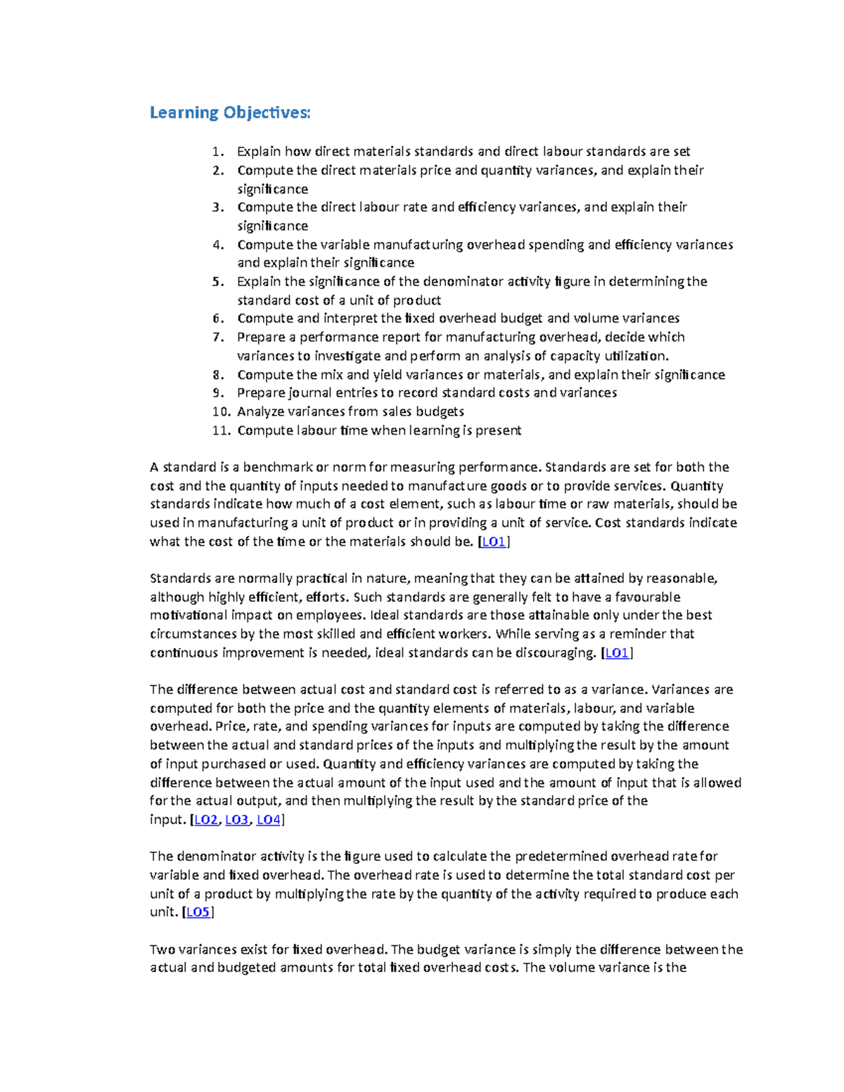 Chapter 10 learning objectives answered and definitions - Learning ...