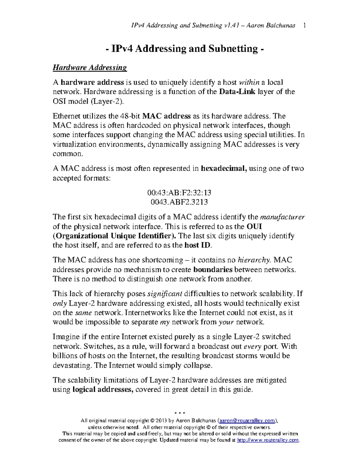 Ipv4 Computer Networking Notes On Subnetting All Original