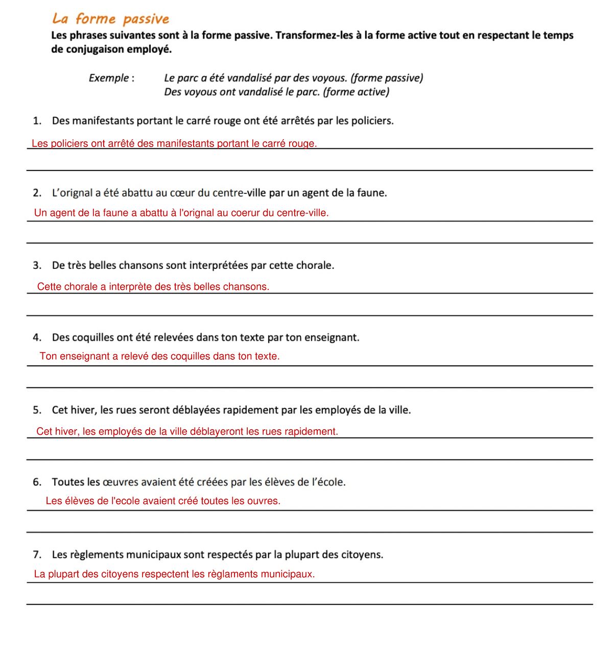 LA Forme Passive - Francés II - Studocu
