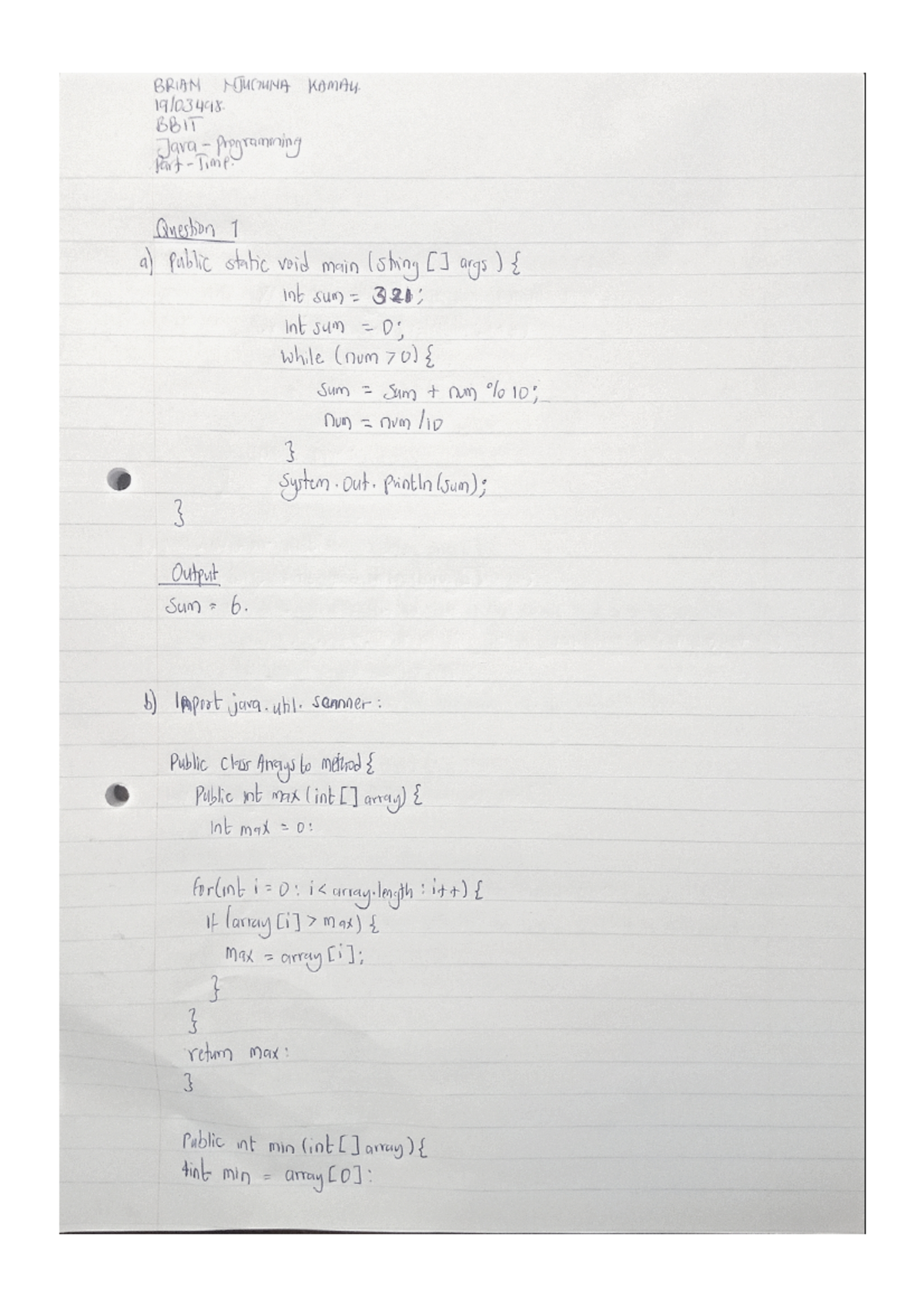 Java Programming CAT - Information Technology - Studocu