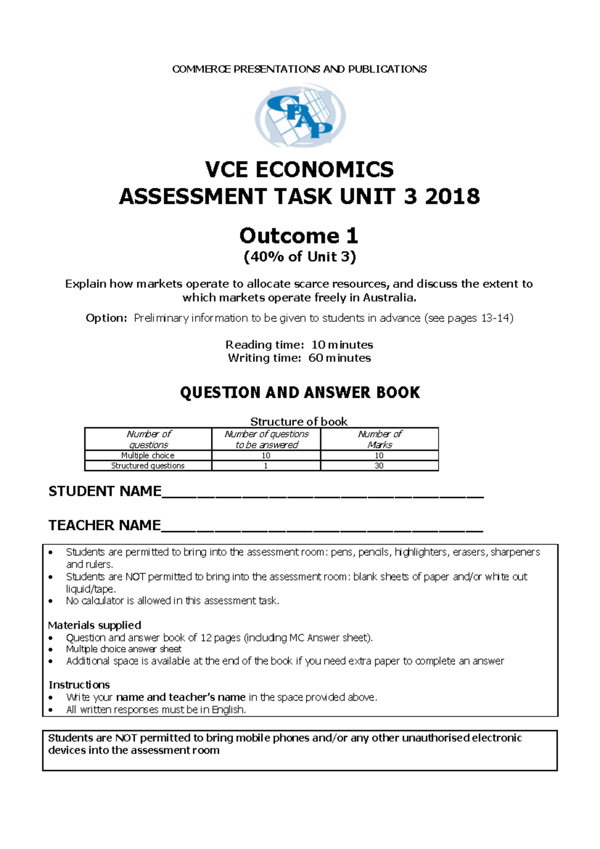 [VCE Economics] U3AOS1 2018 Questions copy - COMMERCE PRESENTATIONS AND ...