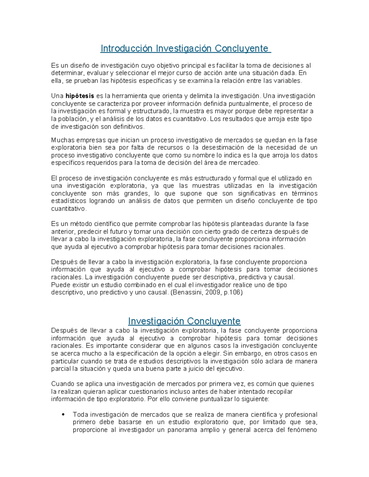 Investigación Concluyente (Descriptiva y Causal) - Introducción ...