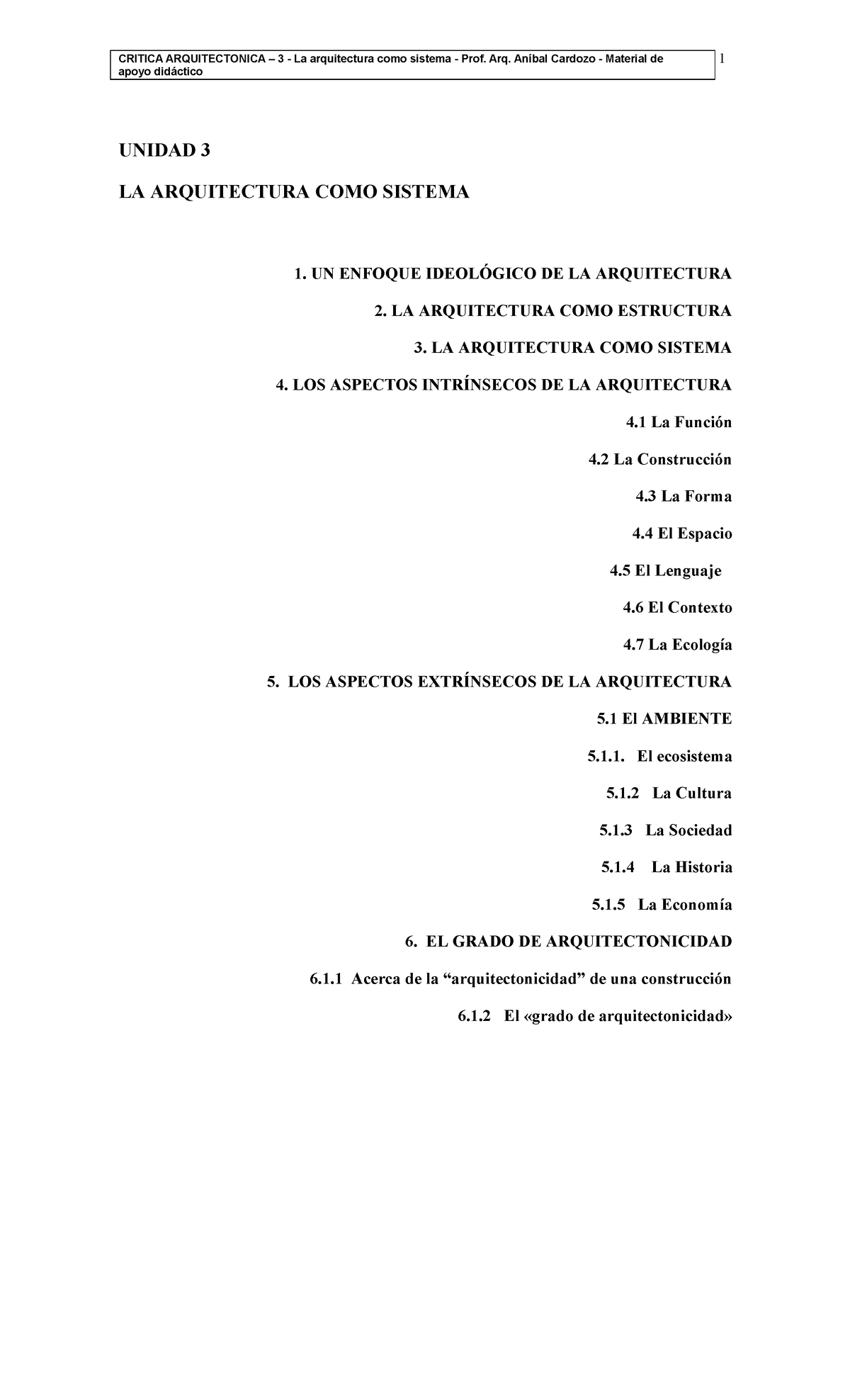 3 Unidad 3 Arquitectura como Sistema 2023b - CRITICA ARQUITECTONICA – 3 ...