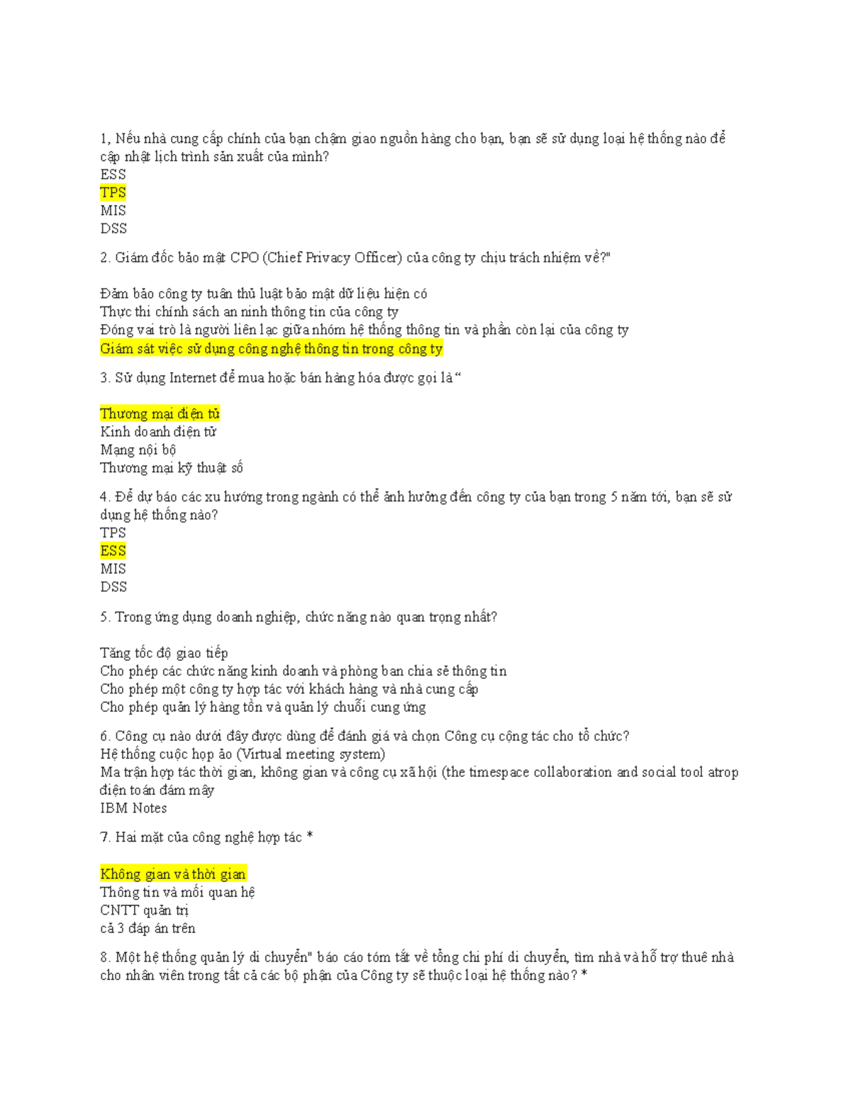 Quizz htttql chương 2 1 1 - 1, Nếu nhà cung cấp chính của bạn chậm giao nguồn hàng cho bạn, bạn ...