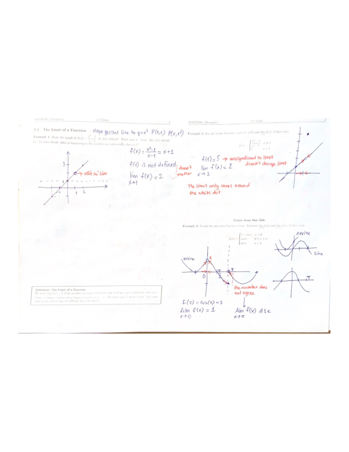 Limit of a Function - Chapter 2 - MATH1061 - Studocu