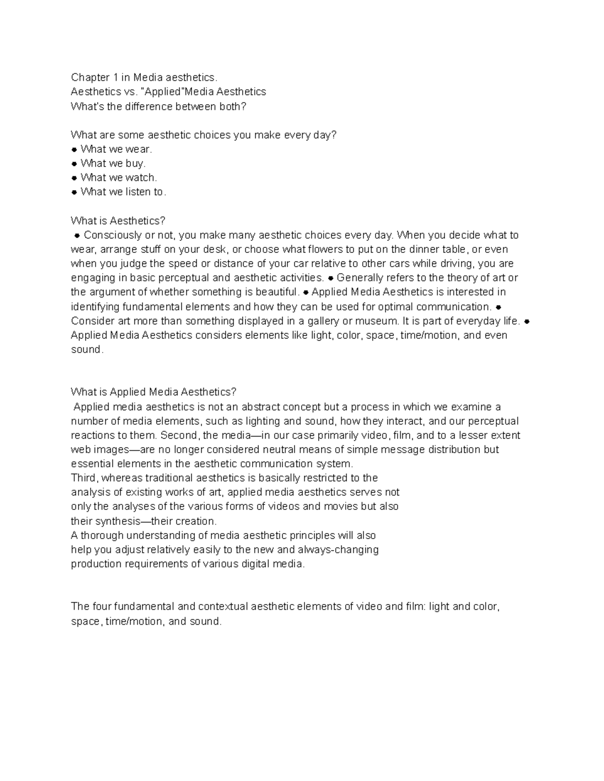 Chapter 1 in Media aesthetics - Chapter 1 in Media aesthetics ...