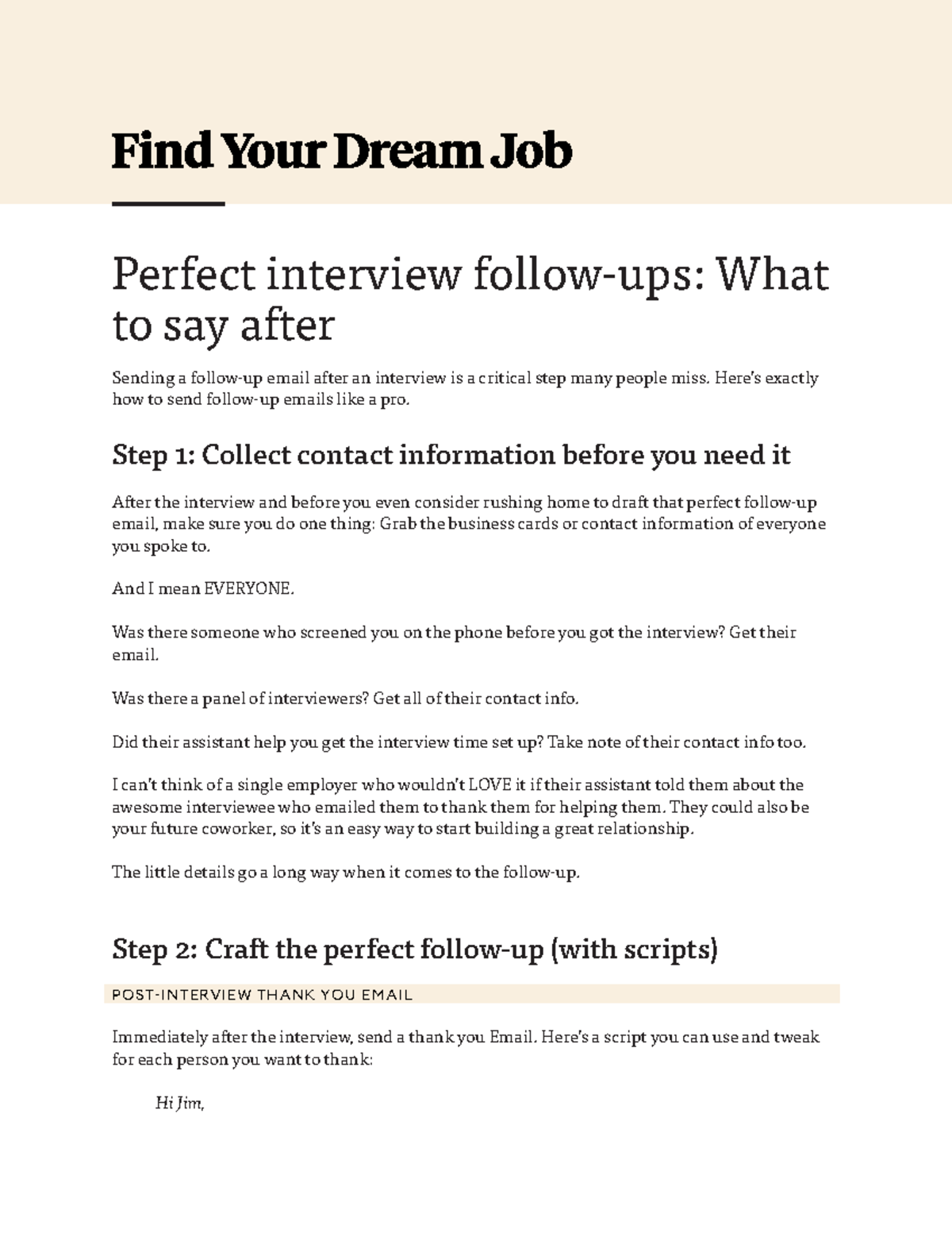 DJ 07 Perfect interview follow ups What to say after - Perfect interview follow-ups: What to say ...