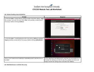 CYB 230 Module Four Lab Worksheet - CYB 230 Module Four Lab Worksheet ...