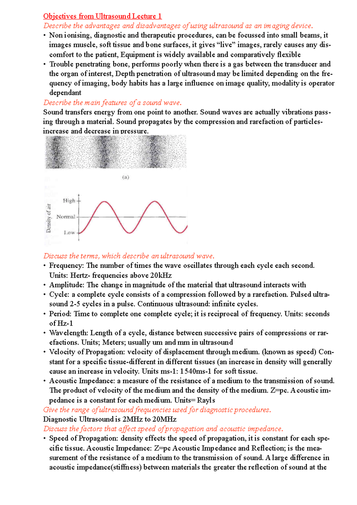 Ultrasound - Non ionising, diagnostic and therapeutic procedures, can ...