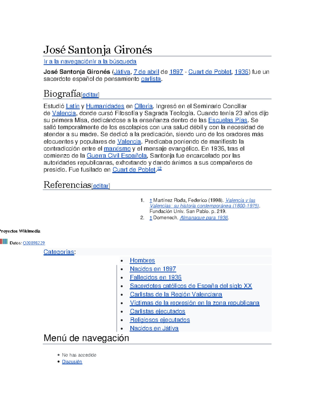 José Santonja Gironés - José Santonja Gironés Ir a la navegaciónIr a la ...