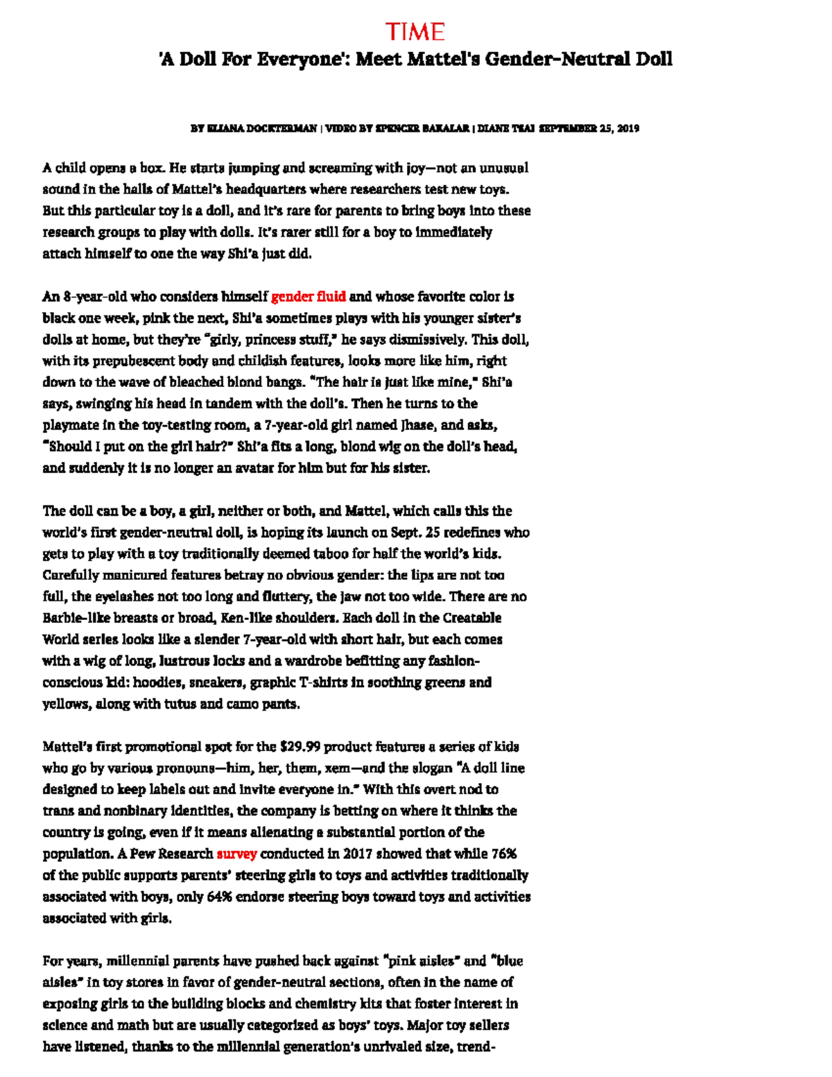 Mattel - PDF of case study - MKT 531 - Studocu