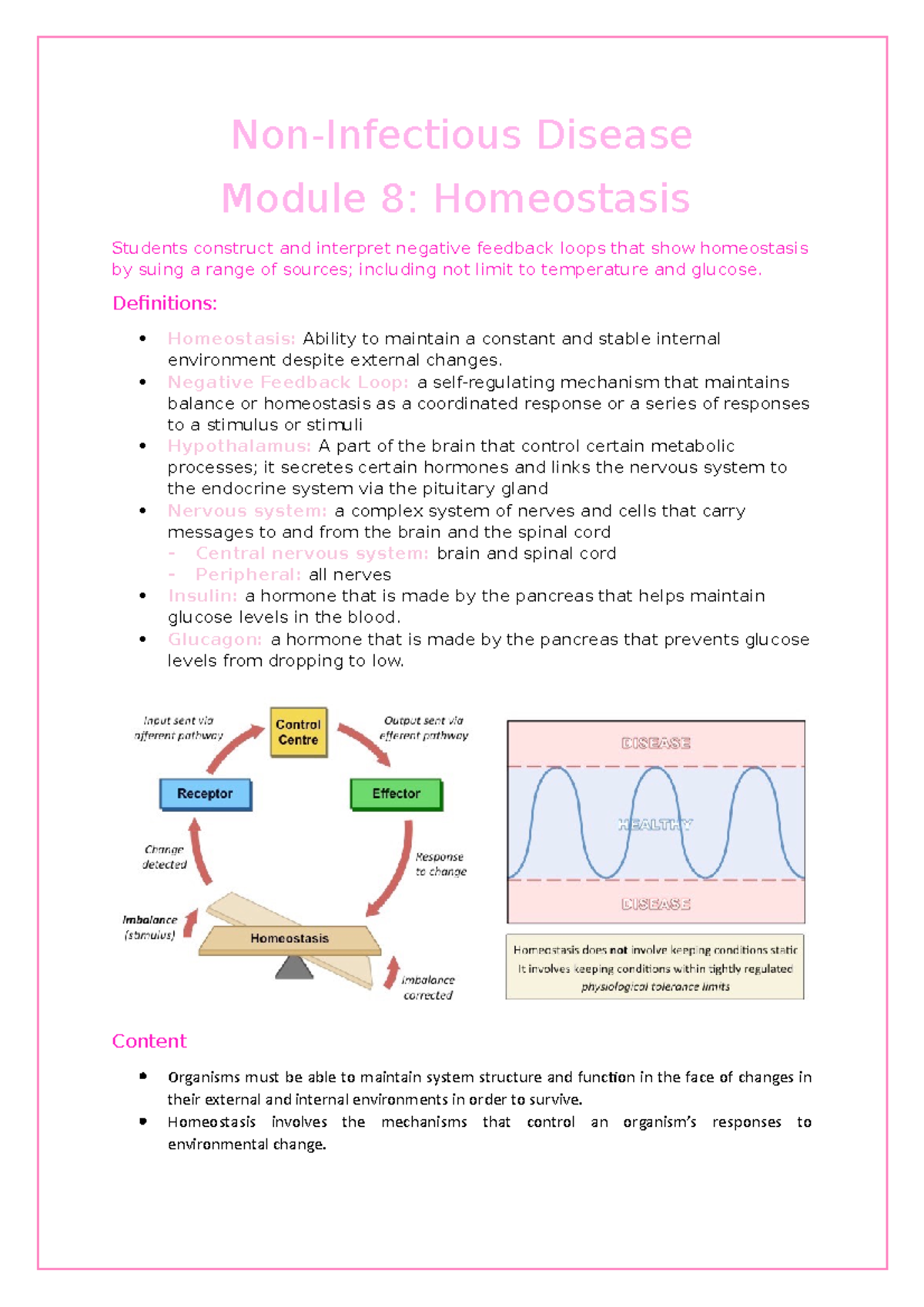 Non-infectious disease part one - Non-Infectious Disease Module 8 ...