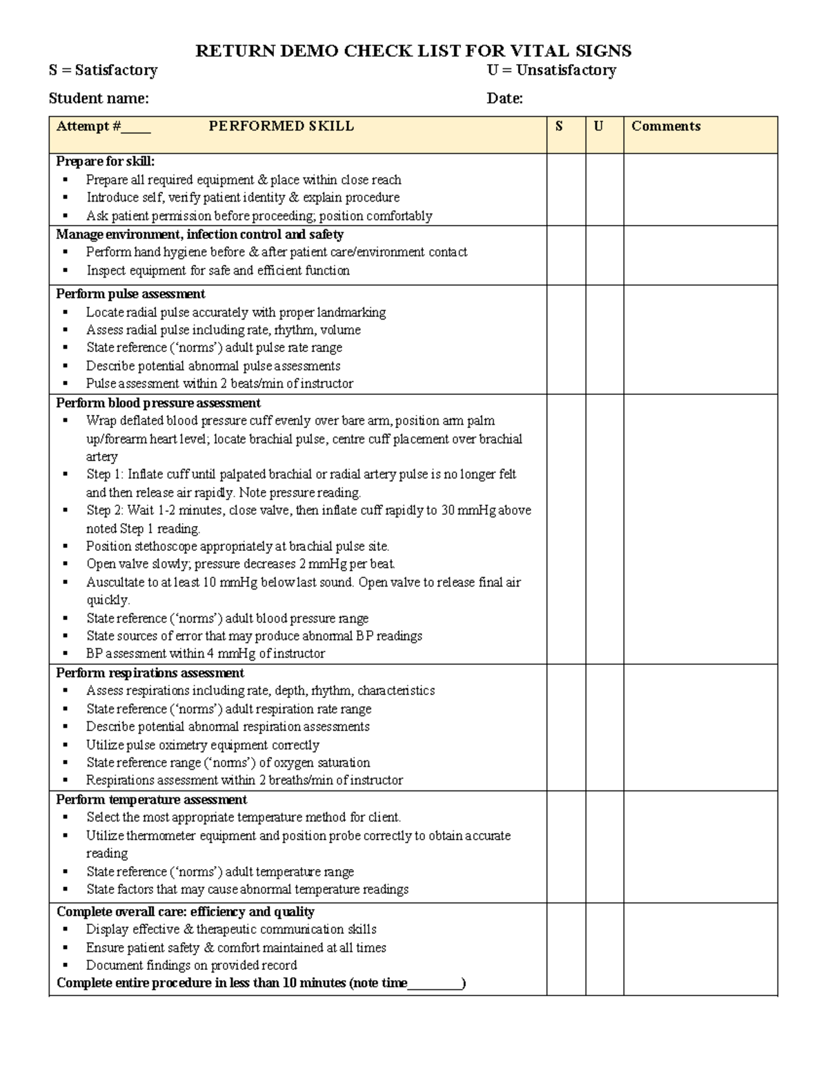 Vitalsigns.Checklist.final W21 (4) - RETURN DEMO CHECK LIST FOR VITAL ...