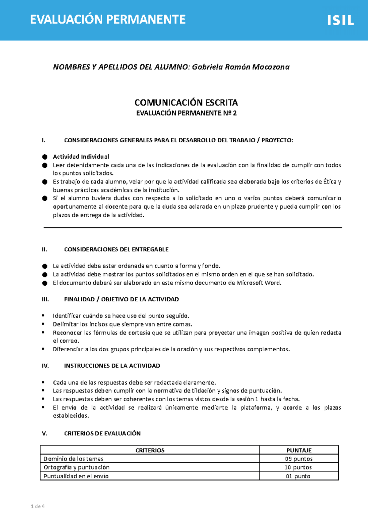E.P. 2 Ramon Macazana - Evaluacion permanente 2 comunicacion - NOMBRES ...