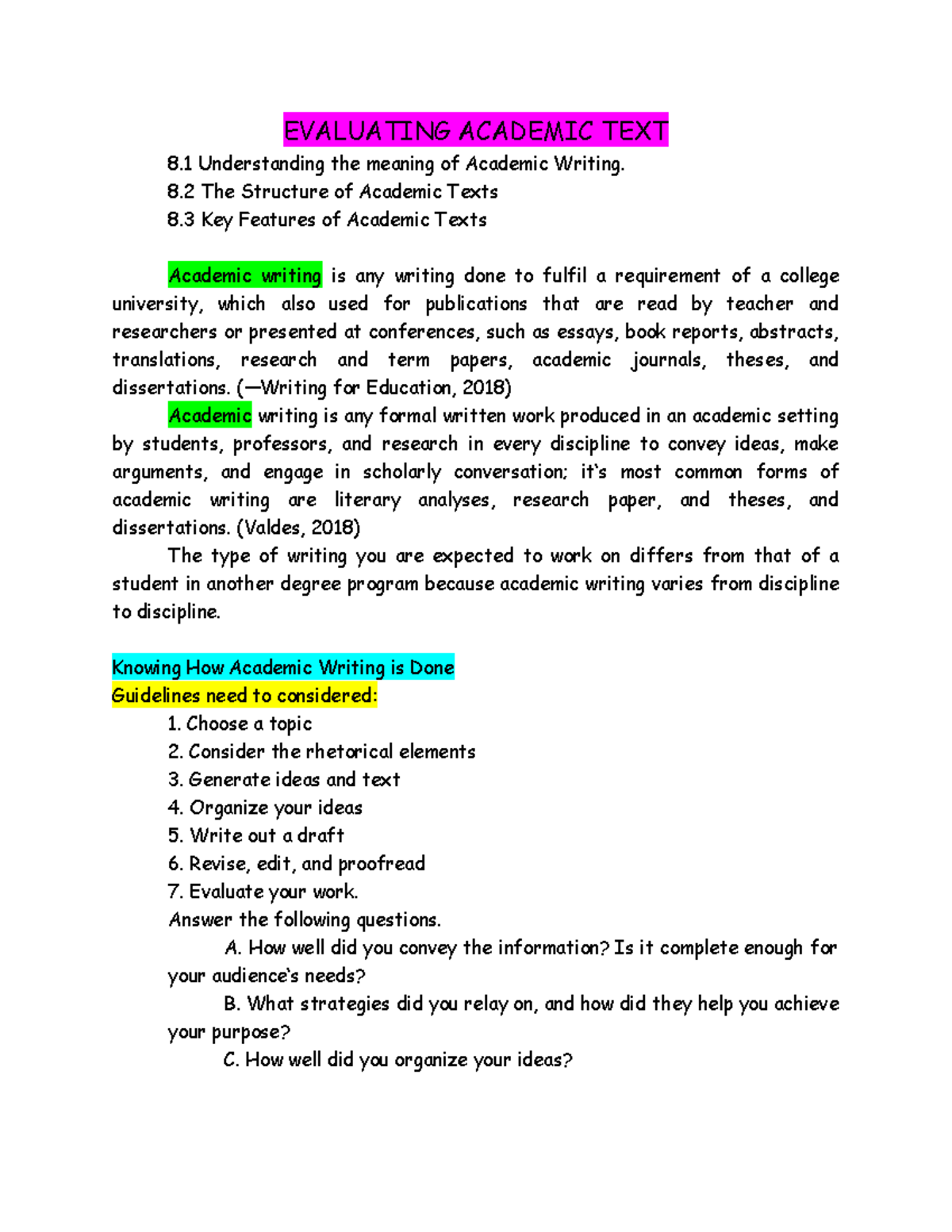 Evaluating Academic Text Pur Com Study Guide EVALUATING ACADEMIC evaluating-academic-text-pur-com-study-guide-evaluating-academic