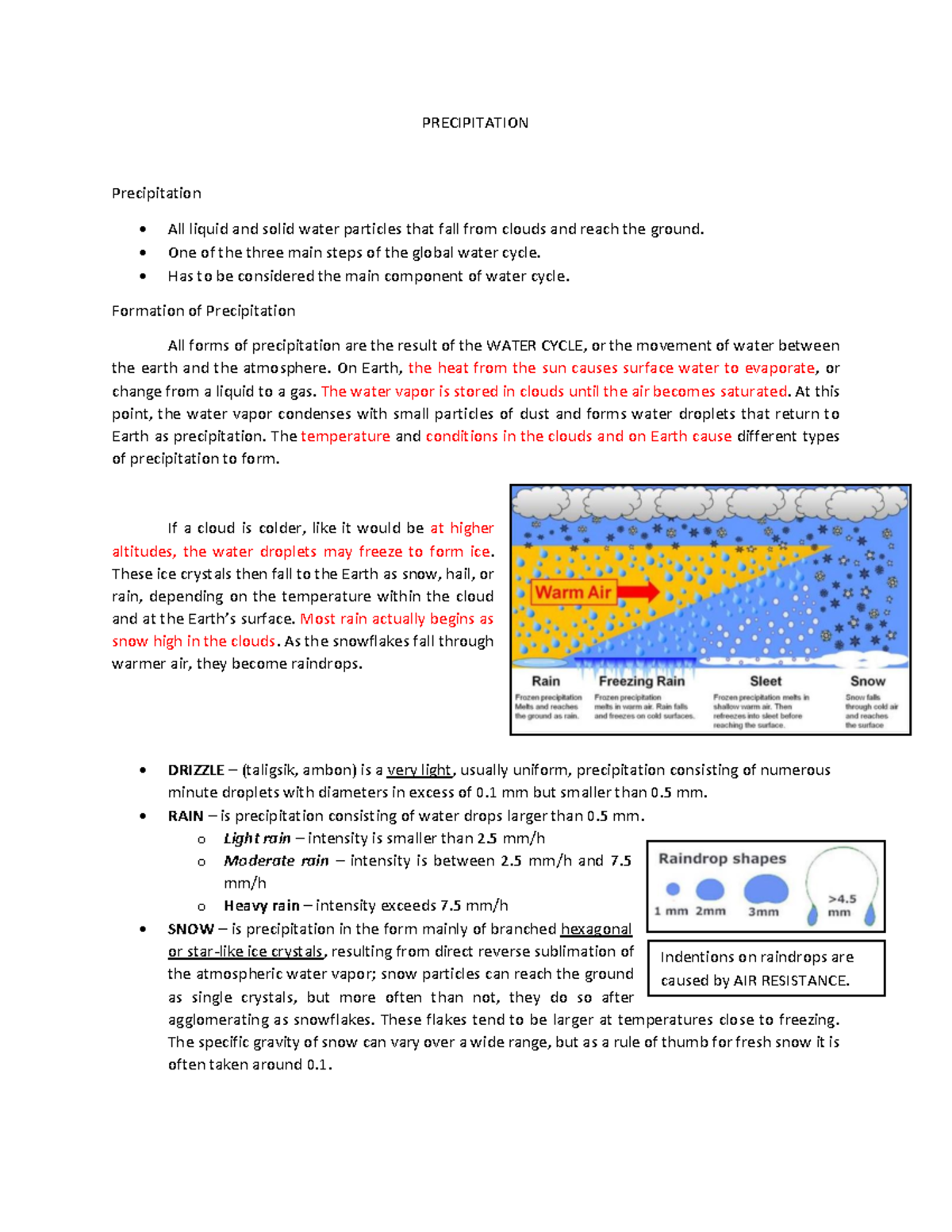Reviewer 2 (Precipitation) - PRECIPITATION Precipitation All liquid and ...