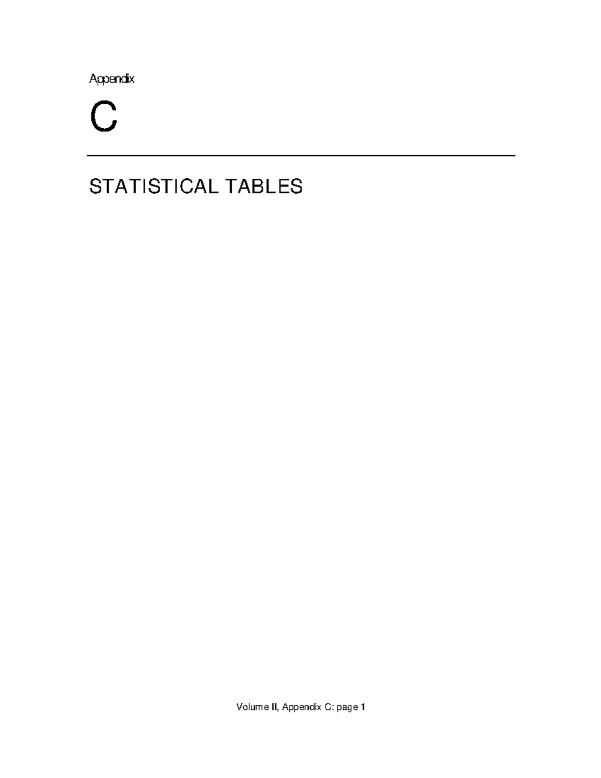 Stats tables - Appendix C STATISTICAL TABLES Normal Distribution Table ...