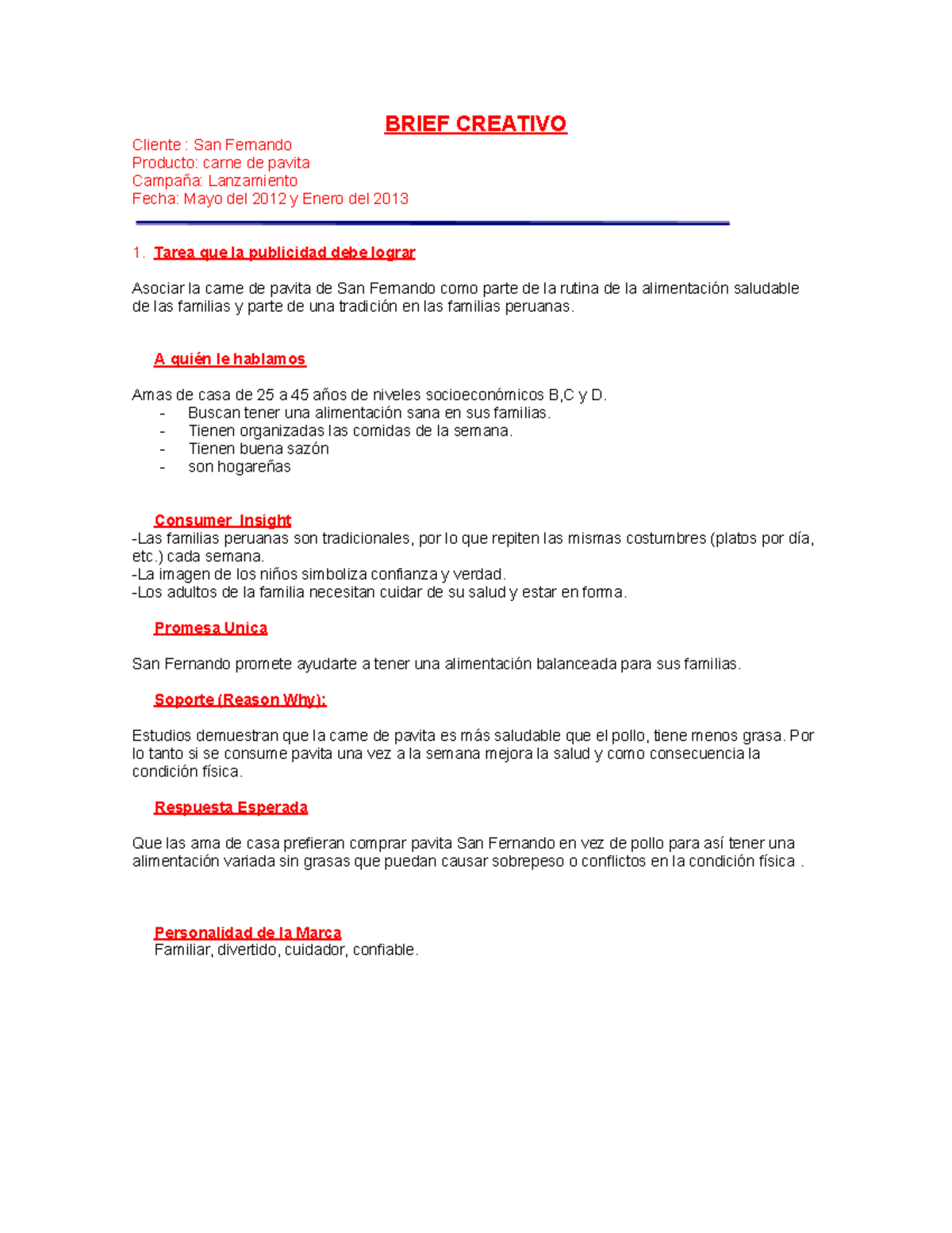 Brief Creativo - Grupo SODA V.docx - BRIEF CREATIVO Cliente : San ...