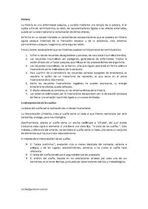 resumen teorías de psicoanálisis - Hartmann y psicología del yo Panorama general: - Desde la ...