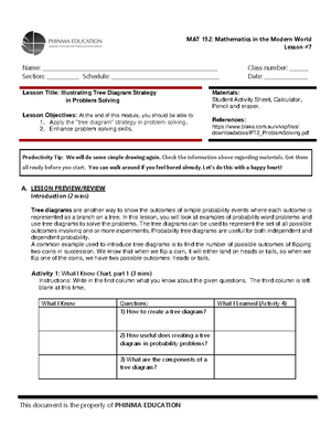 SAS 02 MAT 152 FLM - module - Lesson # Name: - Studocu