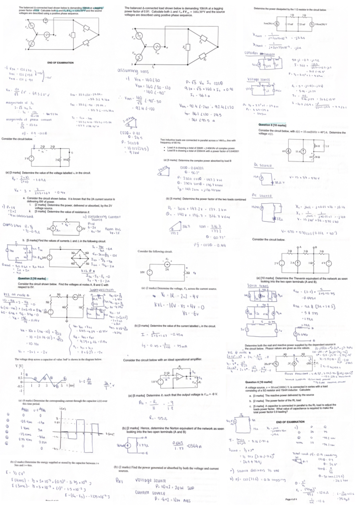 Elec example sheet - ELEC1310 - Studocu