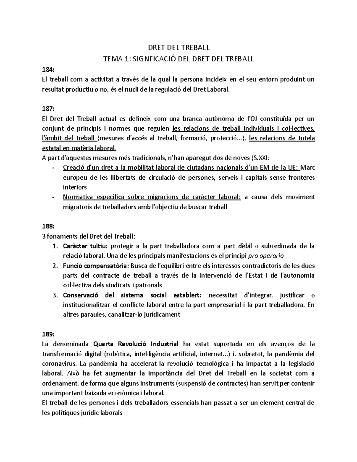 Drett DEL Trreball - Hola, derecho del trabajo muy interesante para ...