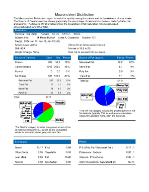 Nutritional Analysis Sample Paper - NUTRITIONAL ANALYSIS (SAMPLE) I ...