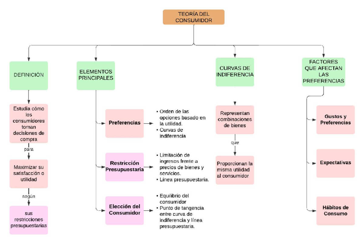 Mapa Conceptual de teoria del consumidor - TEORÍA DEL CONSUMIDOR FACTORES CURVAS DE QUE AFECTAN ...