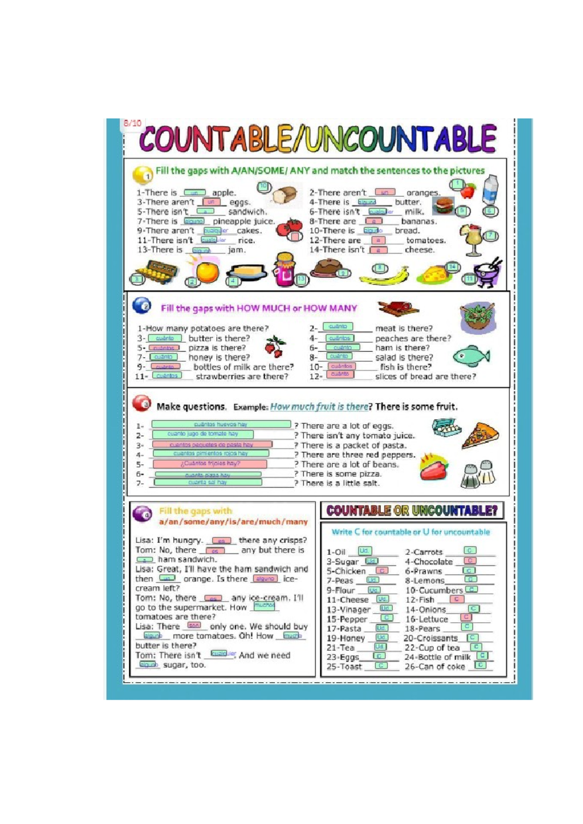 CONTABLES E INCONTABLES - Ingles II - Studocu