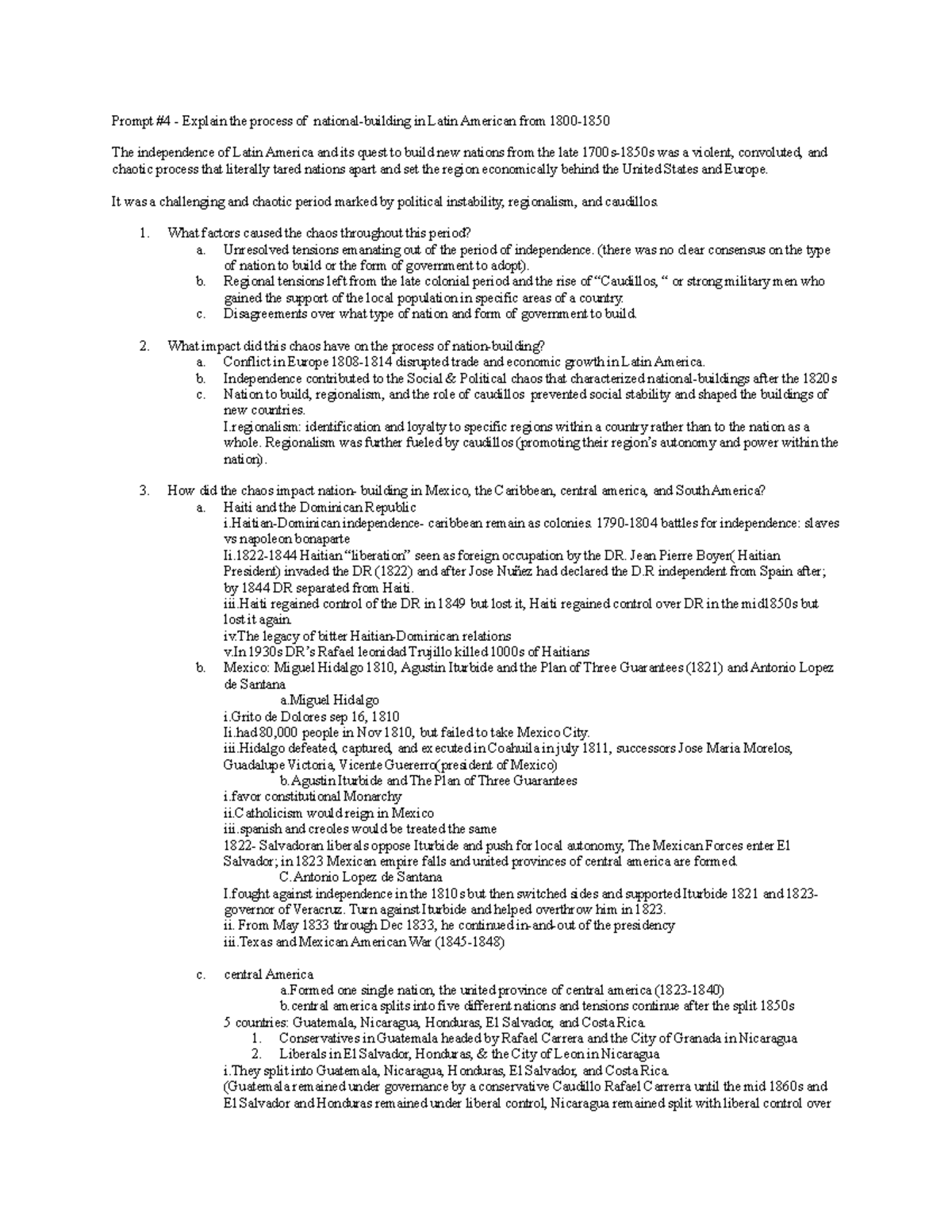 Prompt 4 - Prompt #4 - Explain the process of national-building in ...