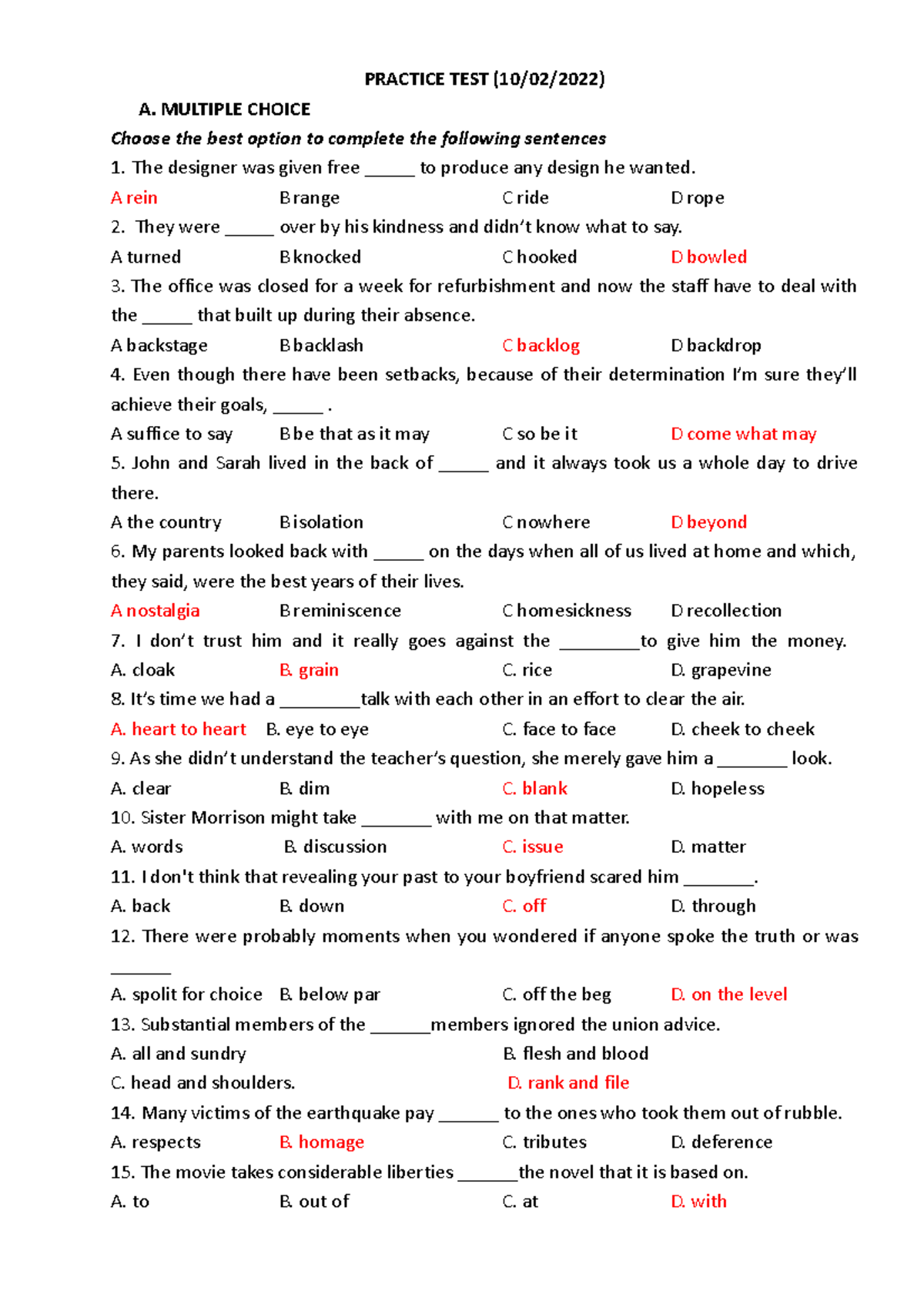 Practice TEST 10 - AAAAAAAAAAAAAAAAAAAAA - PRACTICE TEST (10/02/2022) A ...