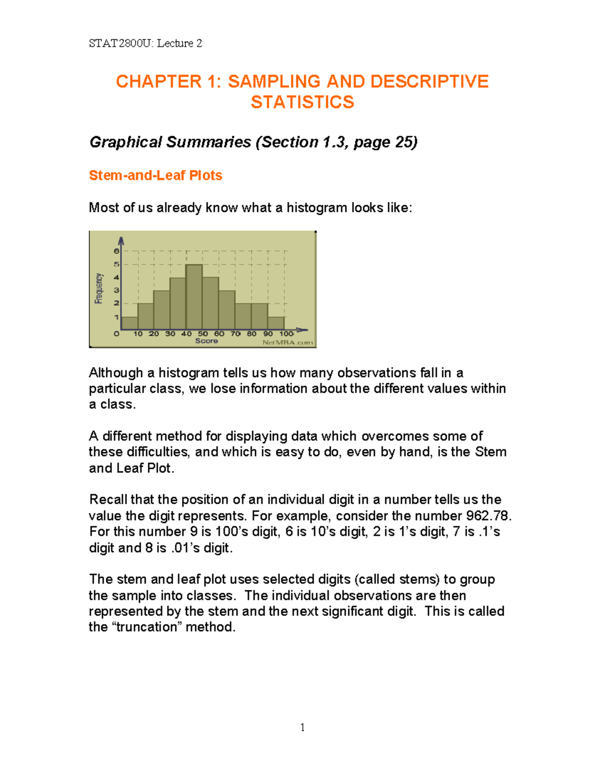 Lec2 (with reduced question) blank - CHAPTER 1: SAMPLING AND ...