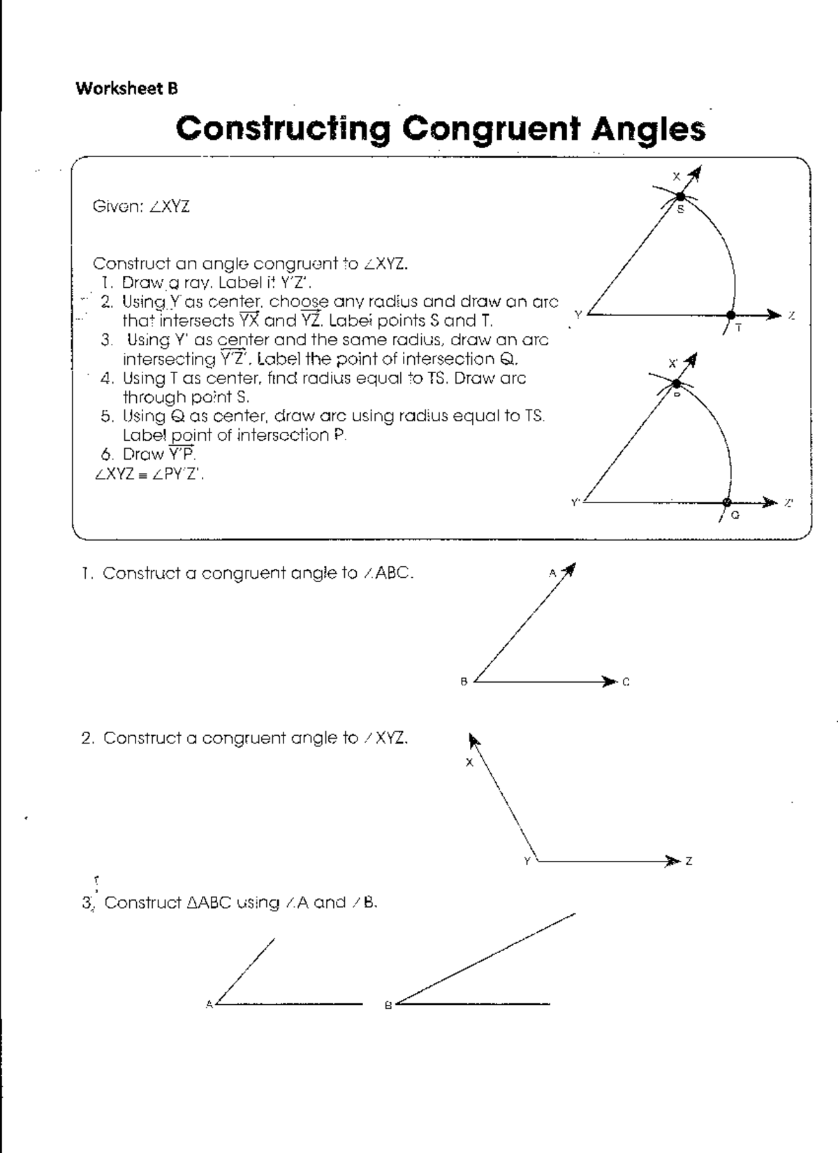 Chapter 12, Section 1 and 2 Worksheet B - Worksheet B Constructing ...