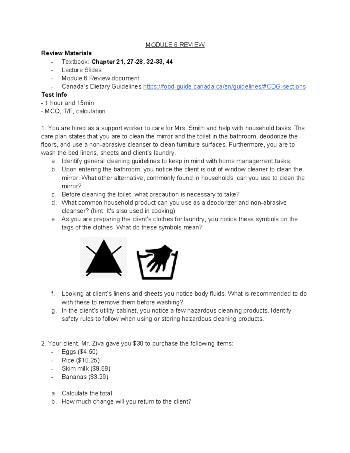 Module 6 Review - MODULE 6 REVIEW Review Materials - Textbook: Chapter ...